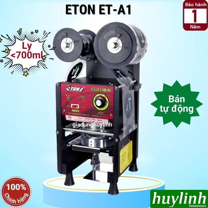 Máy dập nắp cốc bán tự động ETON ET-A1 [Tự động dập nắp - tự động cuộn ...