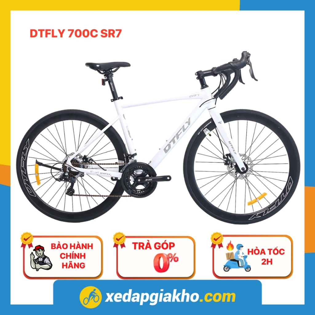 Xe Đạp Đua DTFLY SR7 – Khung Nhôm | Phanh Đĩa | Tay Đề Lắc | Shopee ...