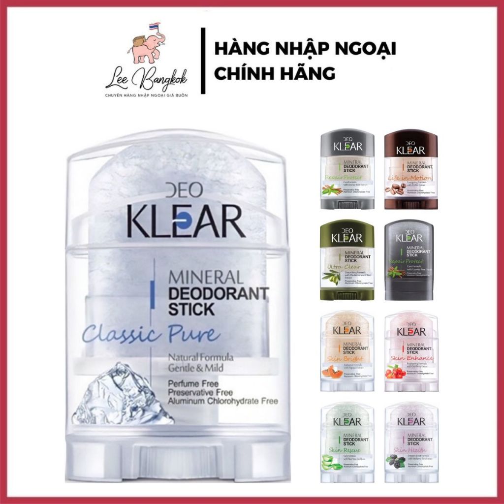 Lăn Khử Mùi, Lăn Nách Đá Khoáng DEO Klear Pure Classic Hương Thơm Dịu Nhẹ Không Gây Kích Ứng ...