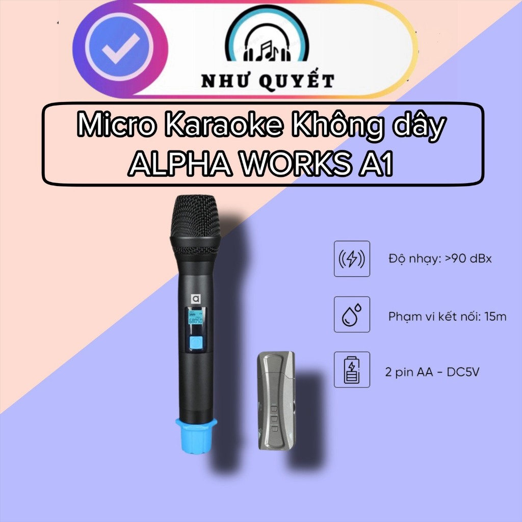 Micro Không Dây ALPHA WORKS A1 VÀ D2 - Bảo hành 12 tháng - Chính Hãng ...