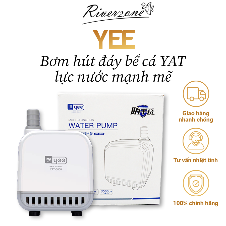 Máy bơm chìm cho hồ cá YEE YAT 800l/h đến 5000L/h, máy bơm hút đáy cho ...