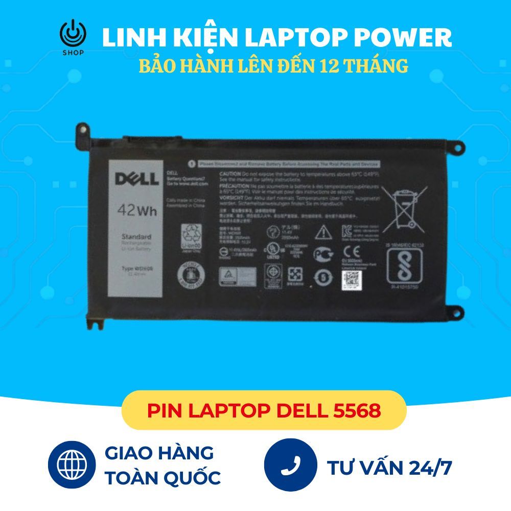 PIN ZIN DELL Inspiron Vostro 5567 5568 5460 7570 5480 3180 3580 7360 ...