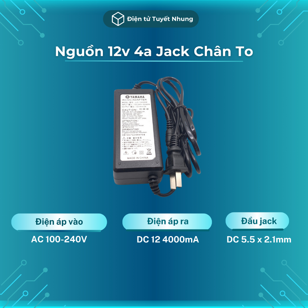 Cục Nguồn 12v 4a Jack Dc 5.5x2.1mm Chất Lượng - Adaptor 12v 4a, Nguồn ...