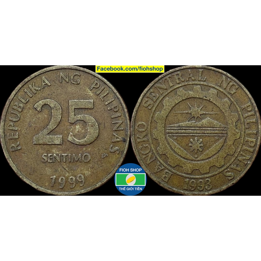 Đồng xu 25 Sentimo Philippines 1995-2003 | Shopee Việt Nam