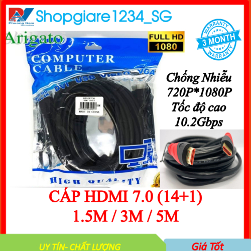 Cáp HDMI/ HDTV 7.0 (14+1) Full HD 1080p tốc độ cao chống nhiễu 1.5M /3M ...