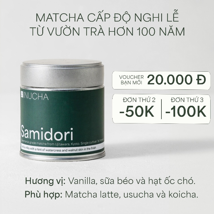 [DẠNG HỘP] Hộp 30g Bột Matcha INUCHA (Giống SAMIDORI) | Ceremonial ...