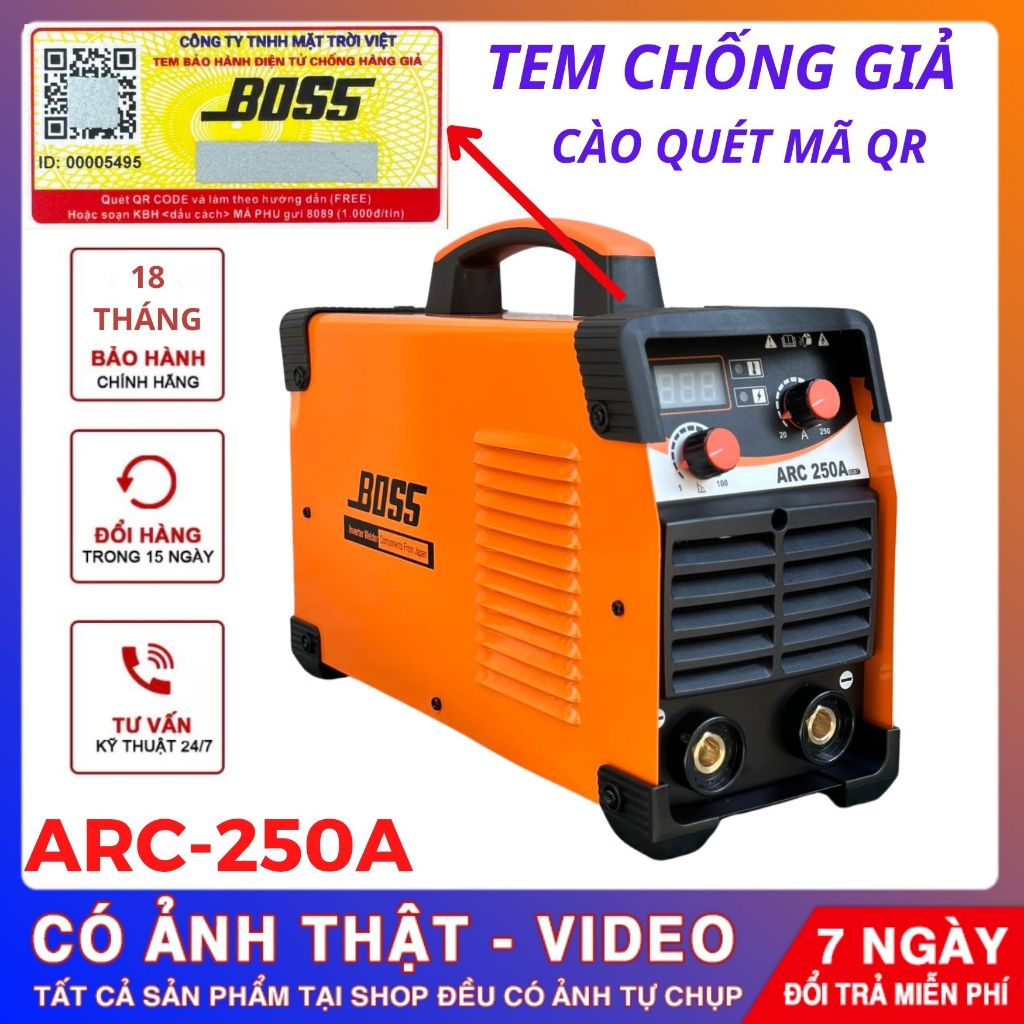Máy hàn Boss ARC 250A hàng công ty chính hãng, Máy hàn điện tử cao cấp ...