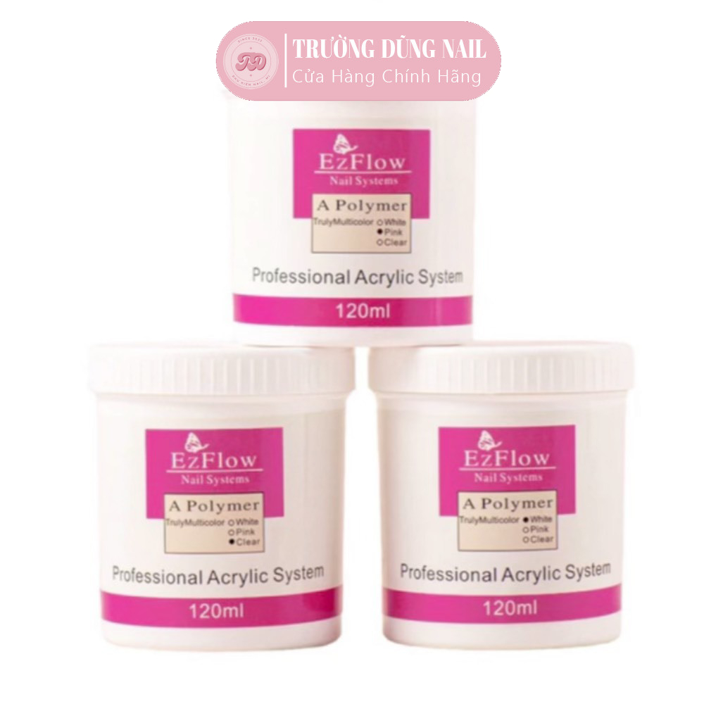 Bột Đắp Móng Ezflow 3 Màu Clear Pink White Hủ 120ml Không Vón Cục - TruongNailDung | Shopee Việt Nam
