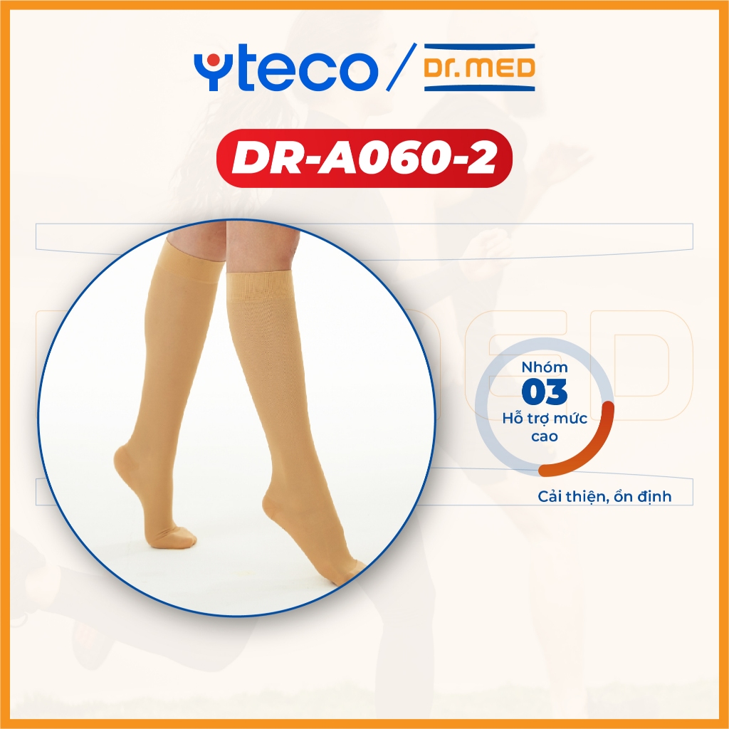Vớ điều trị suy giãn tĩnh mạch ngang gối Dr.MED DR-A060-2 (30-40 mmHg ...