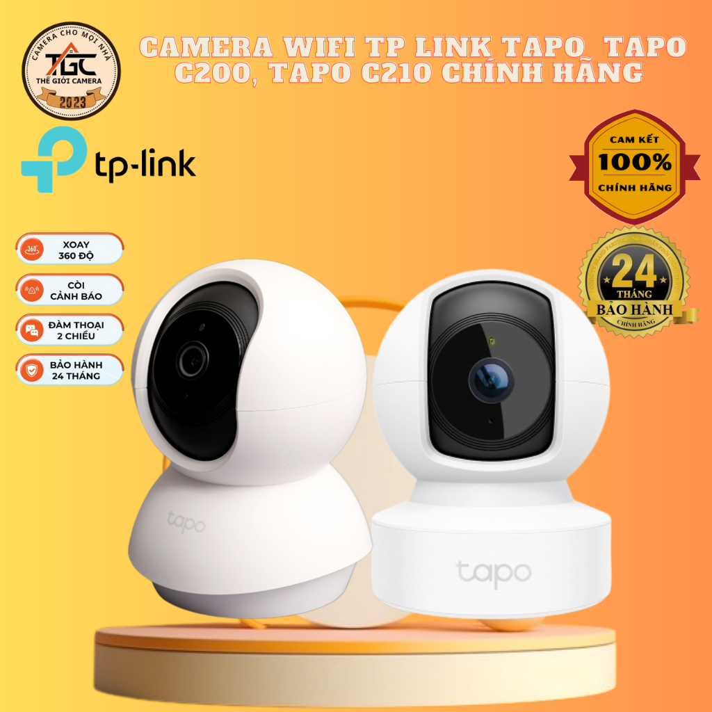 Camera wifi TP Link Tapo TAPO C200, TAPO C210 chính hãng quay quét 360 ...