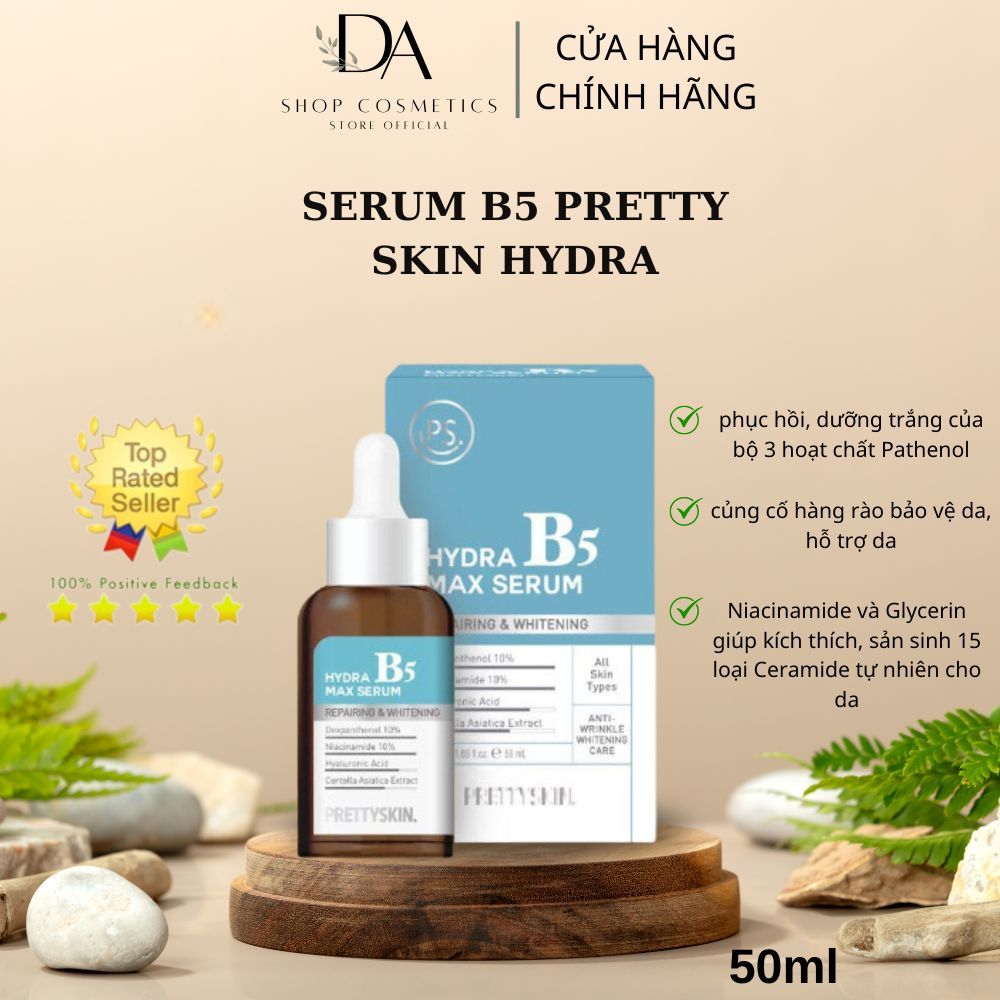 Serum B5 PrettySkin Hydra Max 50ML Tinh Chất Phục Hồi, Cấp Ẩm Và Dưỡng Trắng Da Se Khít Lỗ Chân ...