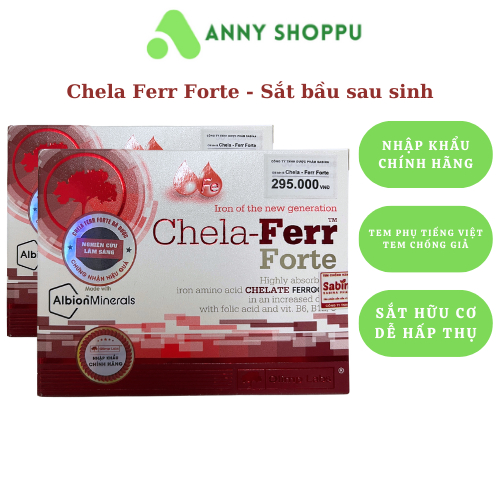 CHELA FERR FORTE Sắt Bầu Và Sau Sinh - Giúp bổ sung Sắt hữu cơ cho mẹ ...