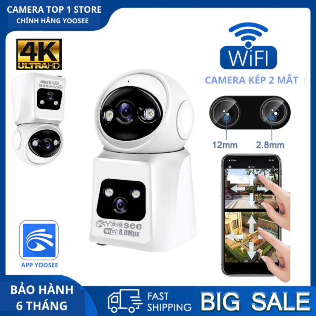 CAMERA YOOSEE 2 MẮT TRONG NHÀ XEM 2 MÀN HÌNH - thêm tính năng đổi giọng nói - ĐÀM THOẠI 2 CHIỀU ...