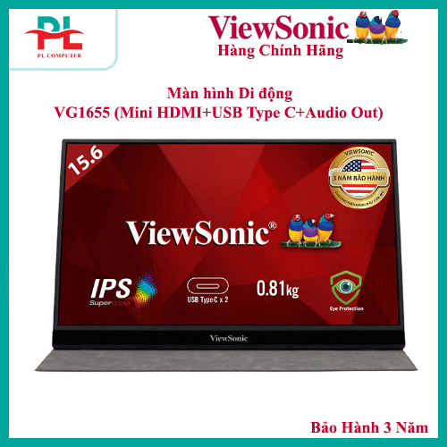 Màn hình di động ViewSonic VG1655 (Mini HDMI+USB Type C+Audio Out ...