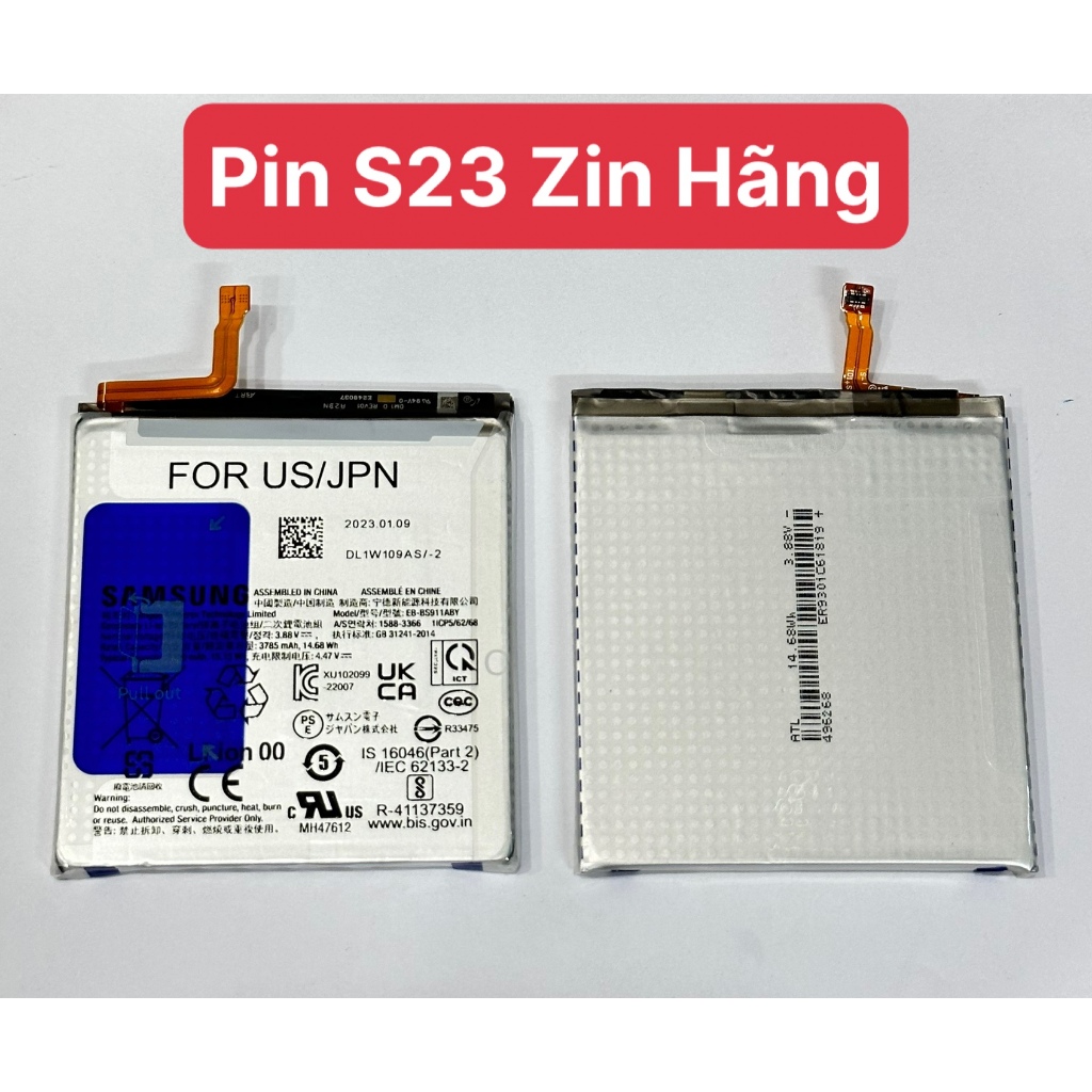 Pin S23 New Chính Hãng, The Battery S23 Original, EB-BS911ABY | Shopee ...