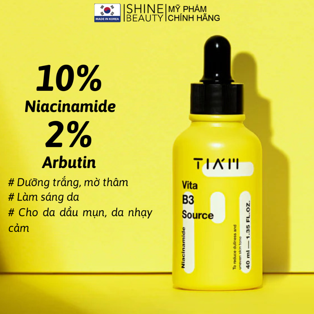 Serum TIAM Vita B3 tinh chất dưỡng trắng mờ thâm làm sáng chống oxy hoá ...