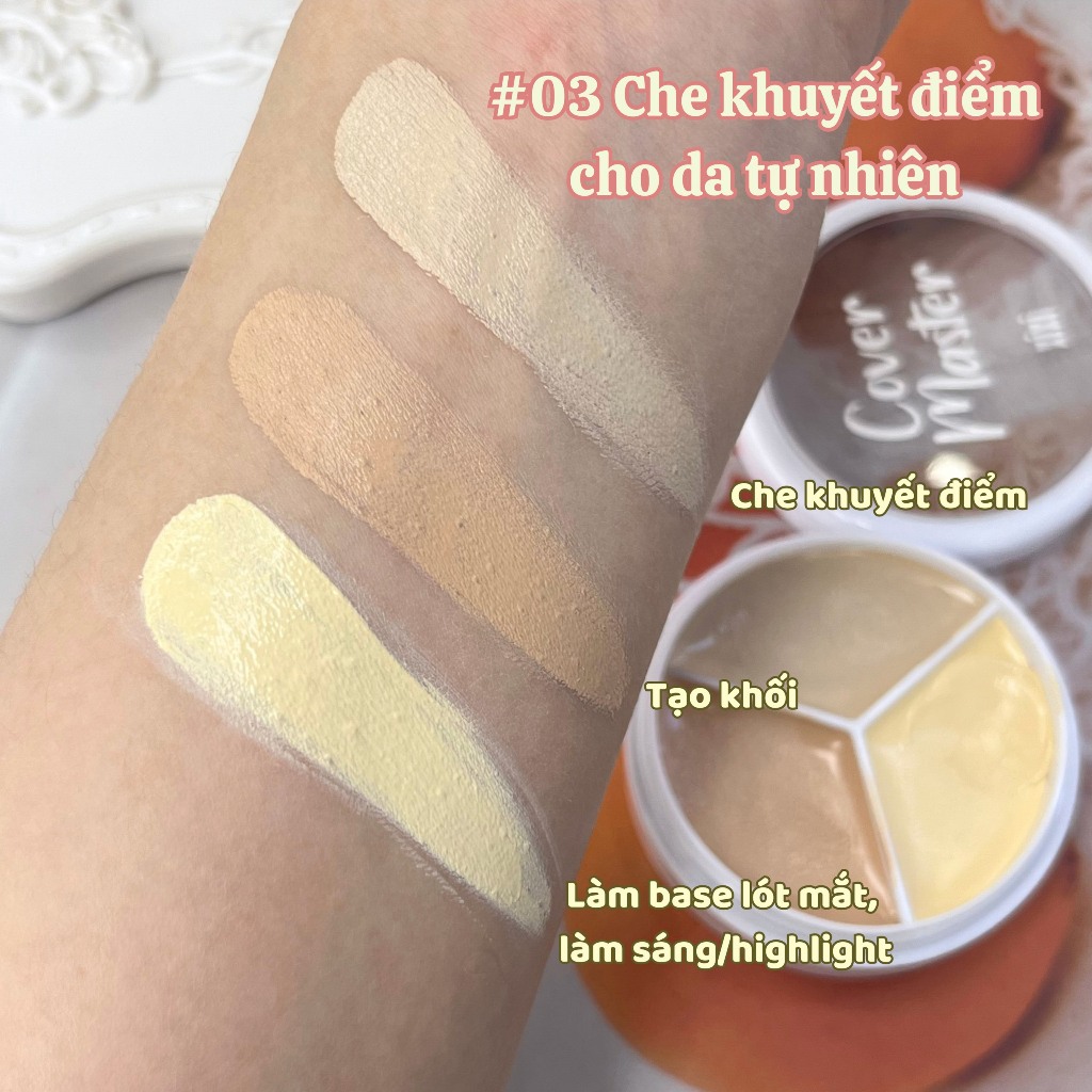 [XIXI] Bảng Che Khuyết Điểm/Triệt Sắc 3 Ô XiXi Che phủ Quầng thâm Cover ...