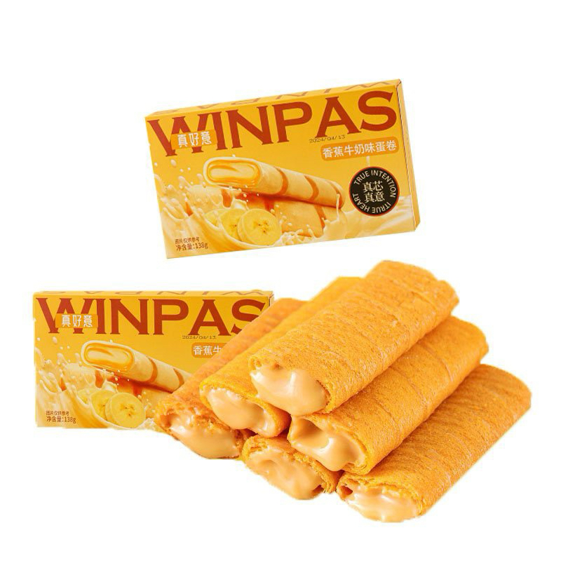 Bánh quy quế cuộn socola, chuối , dừa, sầu riêng Winpas siêu ngon ( 1 ...