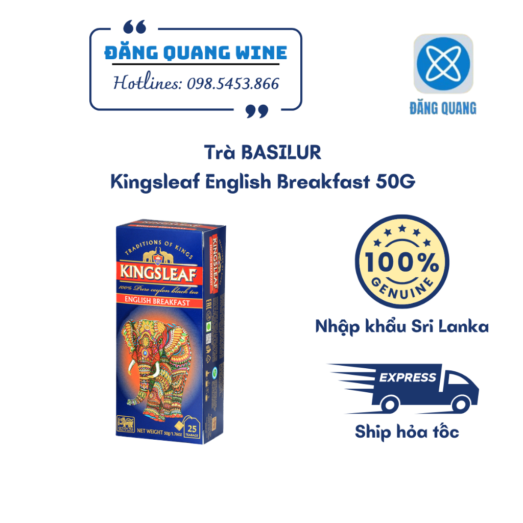 Trà Basilur Kingsleaf English Breakfast – túi lọc 50g | Shopee Việt Nam