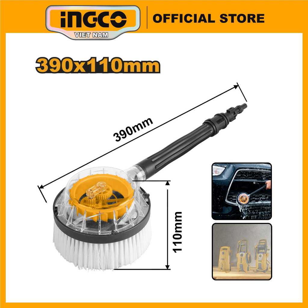 Bàn chải rửa xe máy ô tô INGCO HRB8702 thích hợp với các model rửa xe ...