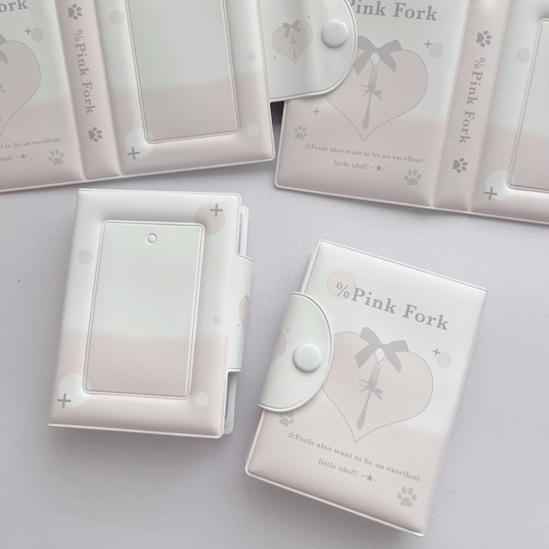 Collect Book Pink Fork Nút Bấm Sheet PVC Đựng Ảnh Card | Shopee Việt Nam