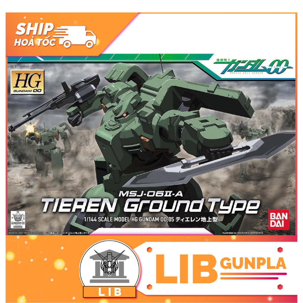 Đồ chơi mô hình lắp ráp Bandai Gundam HG 00 1/144 Tieren - Ground Type ...