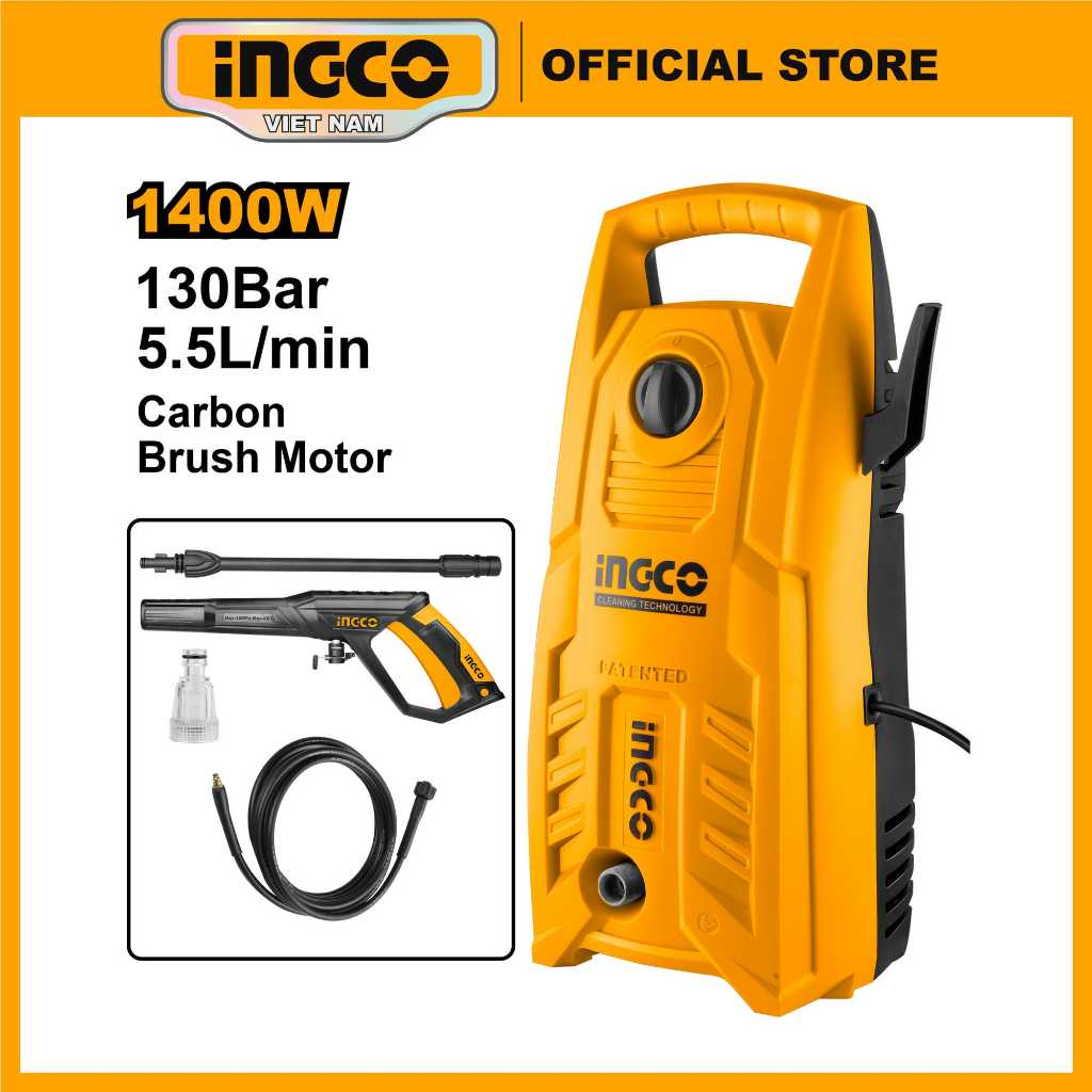 Máy rửa xe ingco áp lực cao giá rẻ HPWR14008 130Bar 1400W | HPWR16008 ...