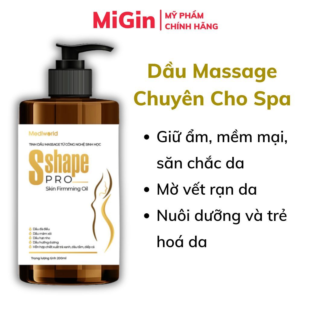Tinh dầu massage S Shape Pro Skin Firming Oil cho mặt và Body các Spa ...