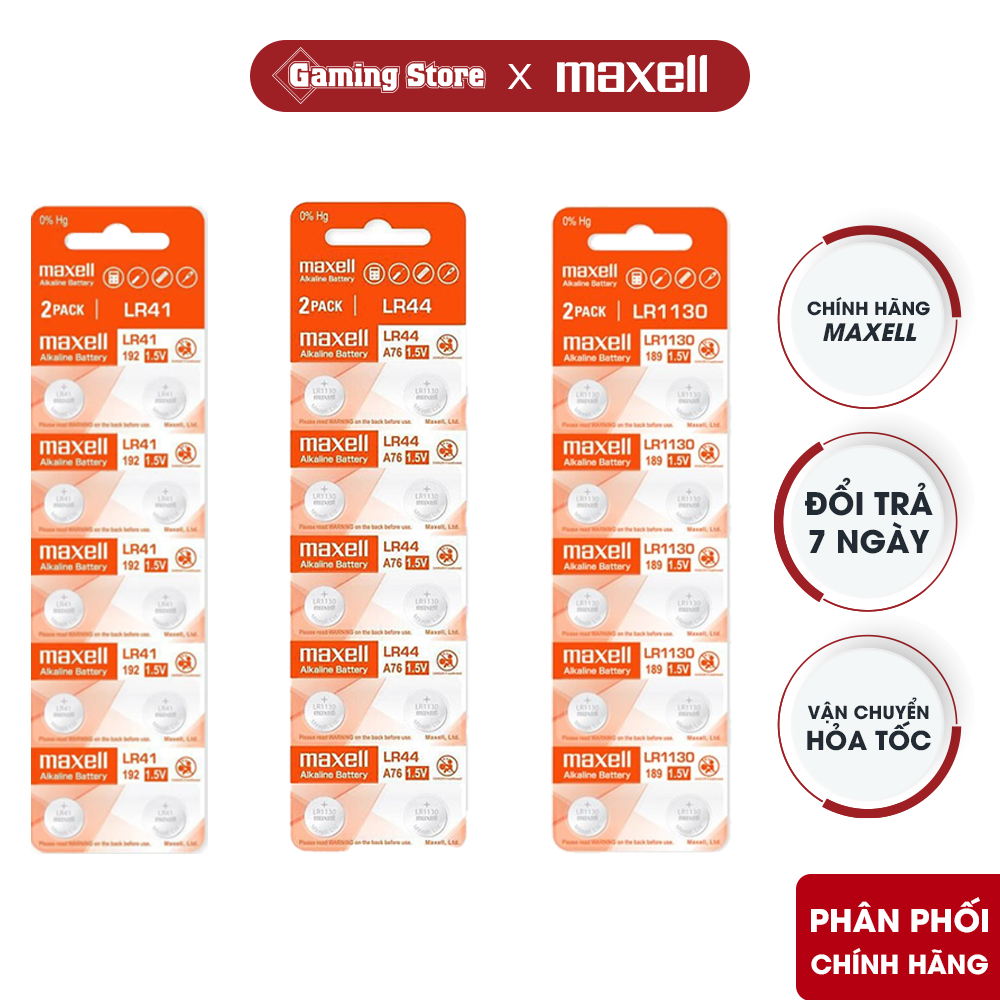 Pin Maxell LR41 / LR44 / LR1130 ( AG3 / AG13 / AG10 ) - Hàng Chính Hãng ...