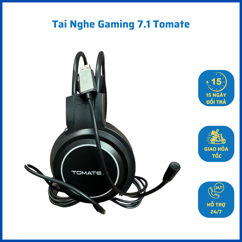 Tai Nghe Gaming 7.1 Tomate A6/A9 tai nghe Chữ E Có Đèn Led RGB Kết Nối ...