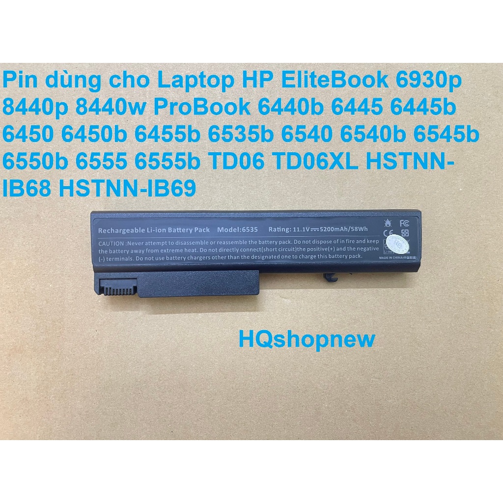⚡ Pin Laptop HP ProBook 6440b 6445 6445b 6450 6450b 6455b 6535b 6540 ...