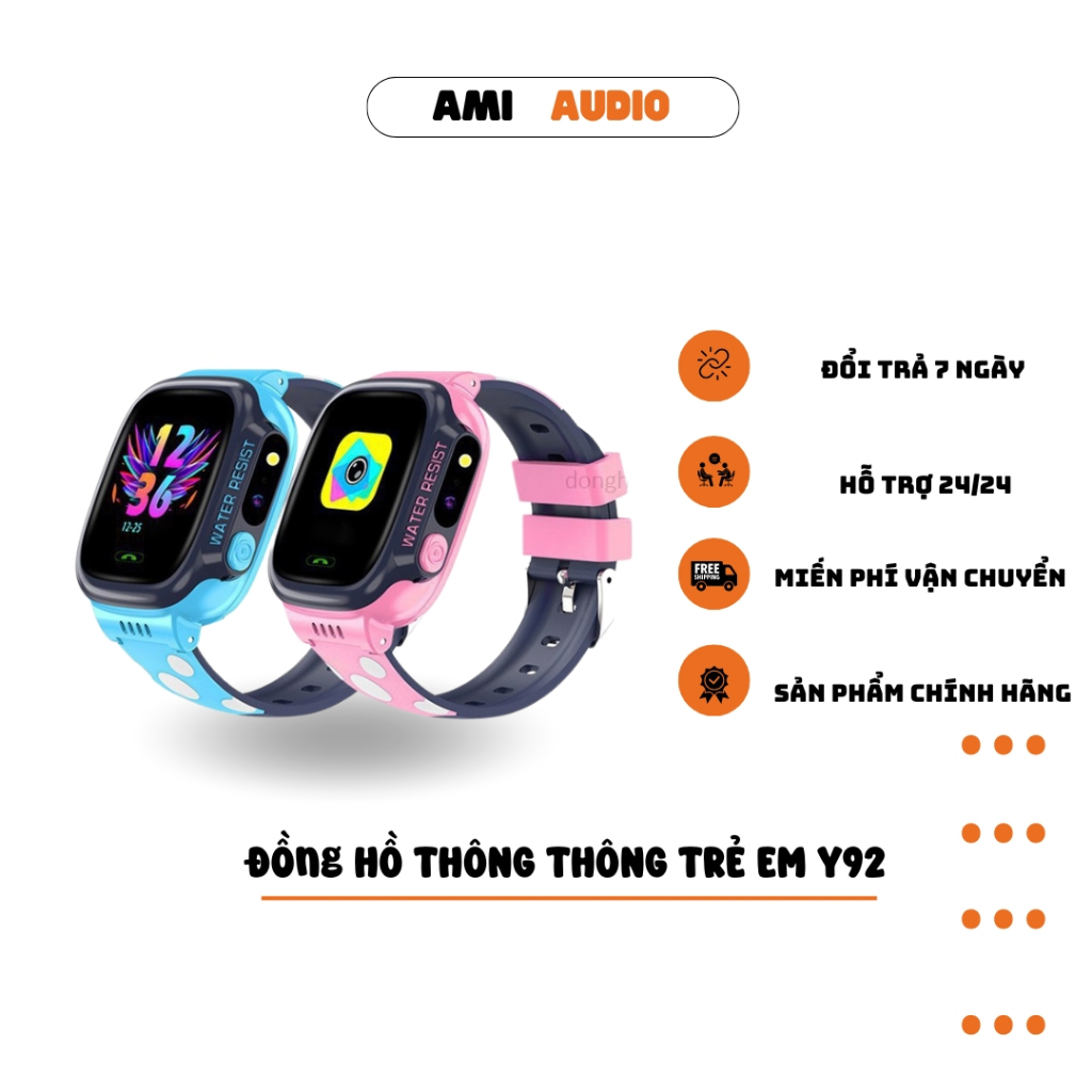 Đồng hồ thông minh Smart Watch Y92 định vị nghe gọi đa chức năng cao cấp lắp sim độc lập giành ...