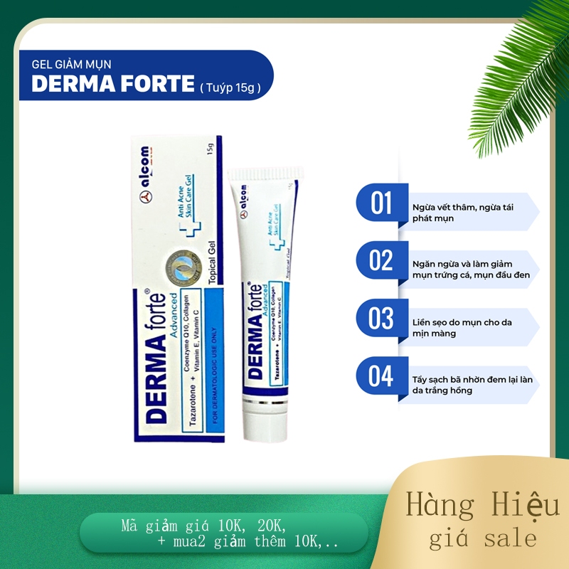 Gel DERMA FORTE Gamma hỗ trợ làm mờ sẹo, ngừa vết thâm, ngừa tái phát mụn, sạch bã nhờn trên da ...