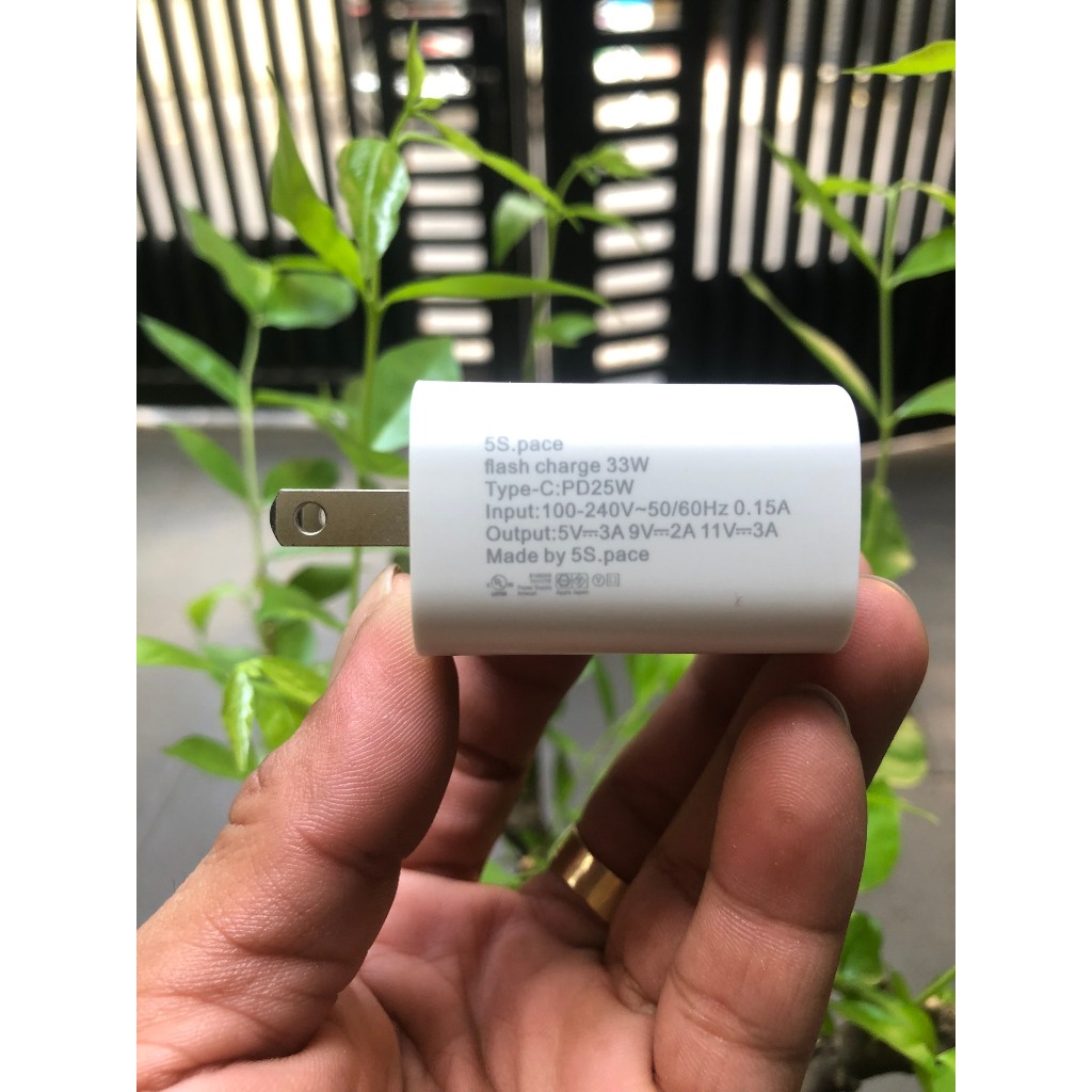CỦ SẠC NHANH CHÍNH HÃNG 5S.PACE 33W CÓ 02 CỔNG SẠC (USB 18W + TYPEC PD 20W) | Shopee Việt Nam