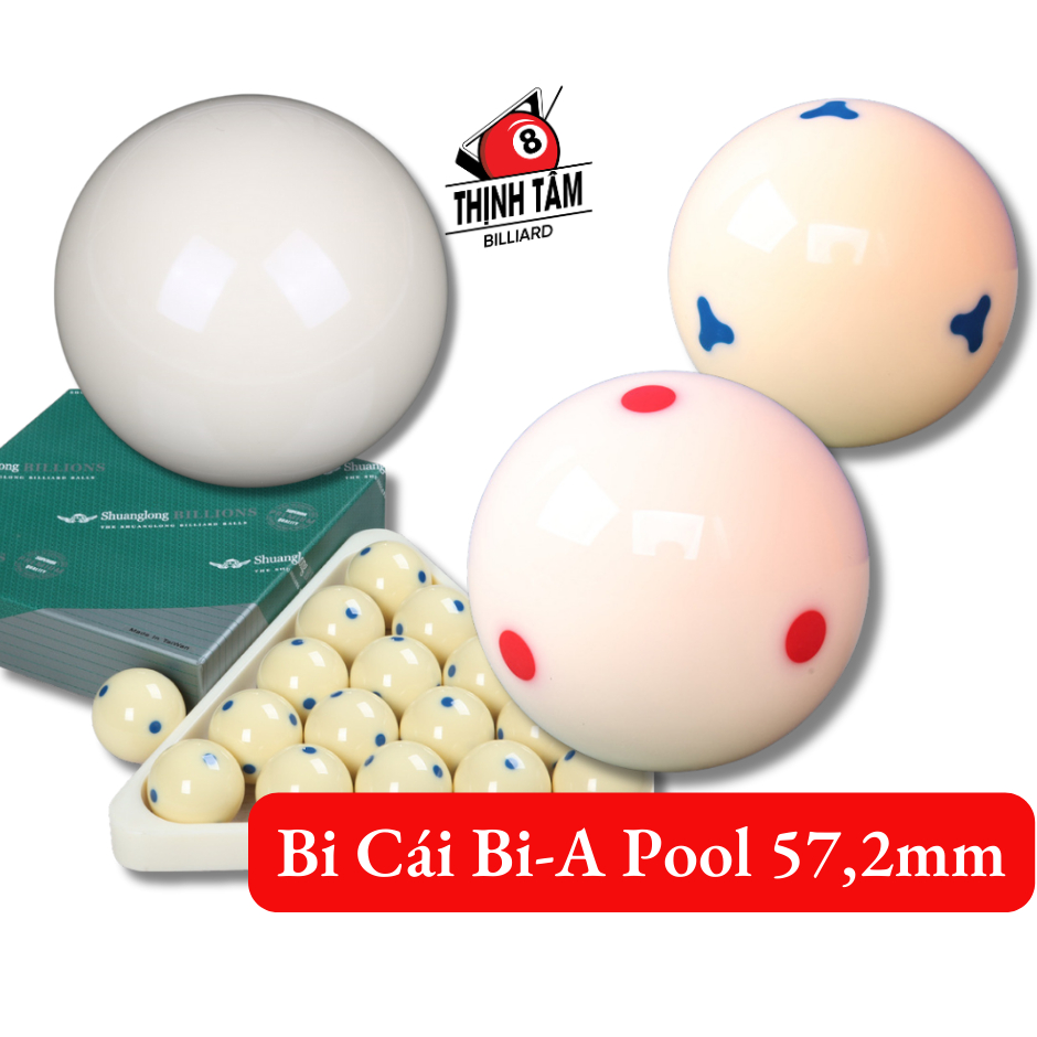 [THỊNH TÂM] Bóng Bi Cái Bida Pool, Bi Cái Bida Lỗ Đài Loan Cao Cấp [ Bi Cái Trắng 6 Chấm ...
