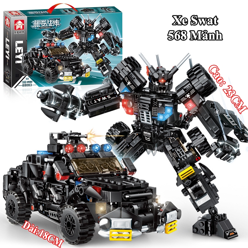 Xe OTO Swat Robot 568 Mảnh - Bộ Đồ Chơi Lắp Ghép Mô Hình Xe OTO Cảnh ...