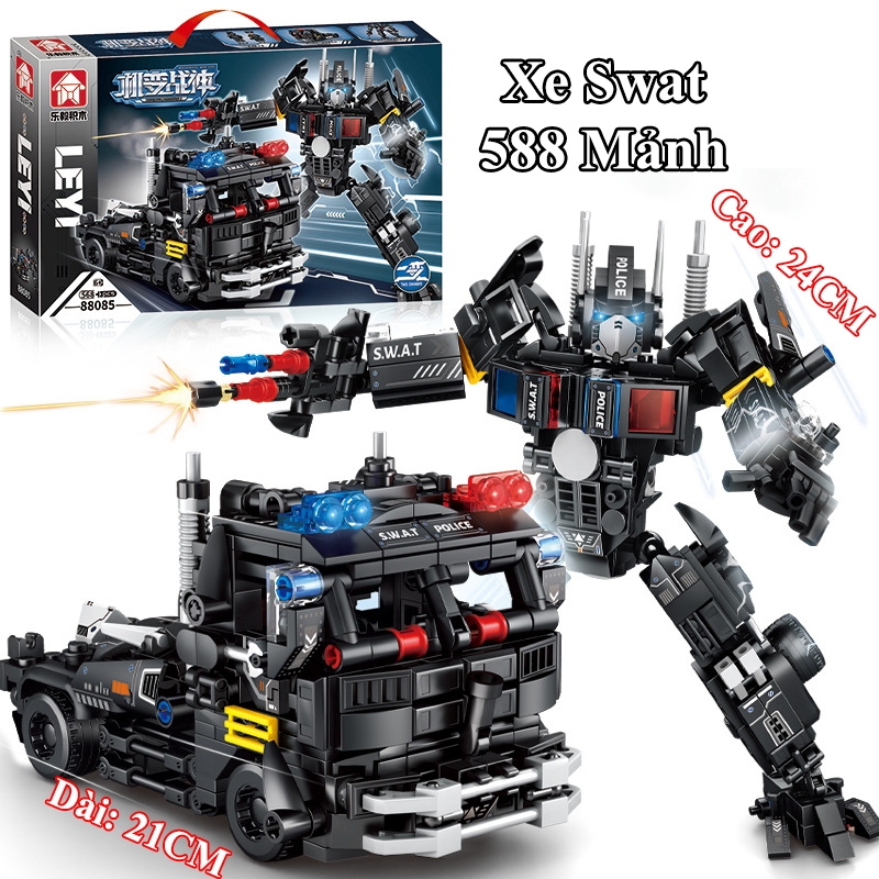 Xe OTO Swat Robot 588 Mảnh - Bộ Đồ Chơi Lắp Ghép Mô Hình Xe OTO Cảnh ...