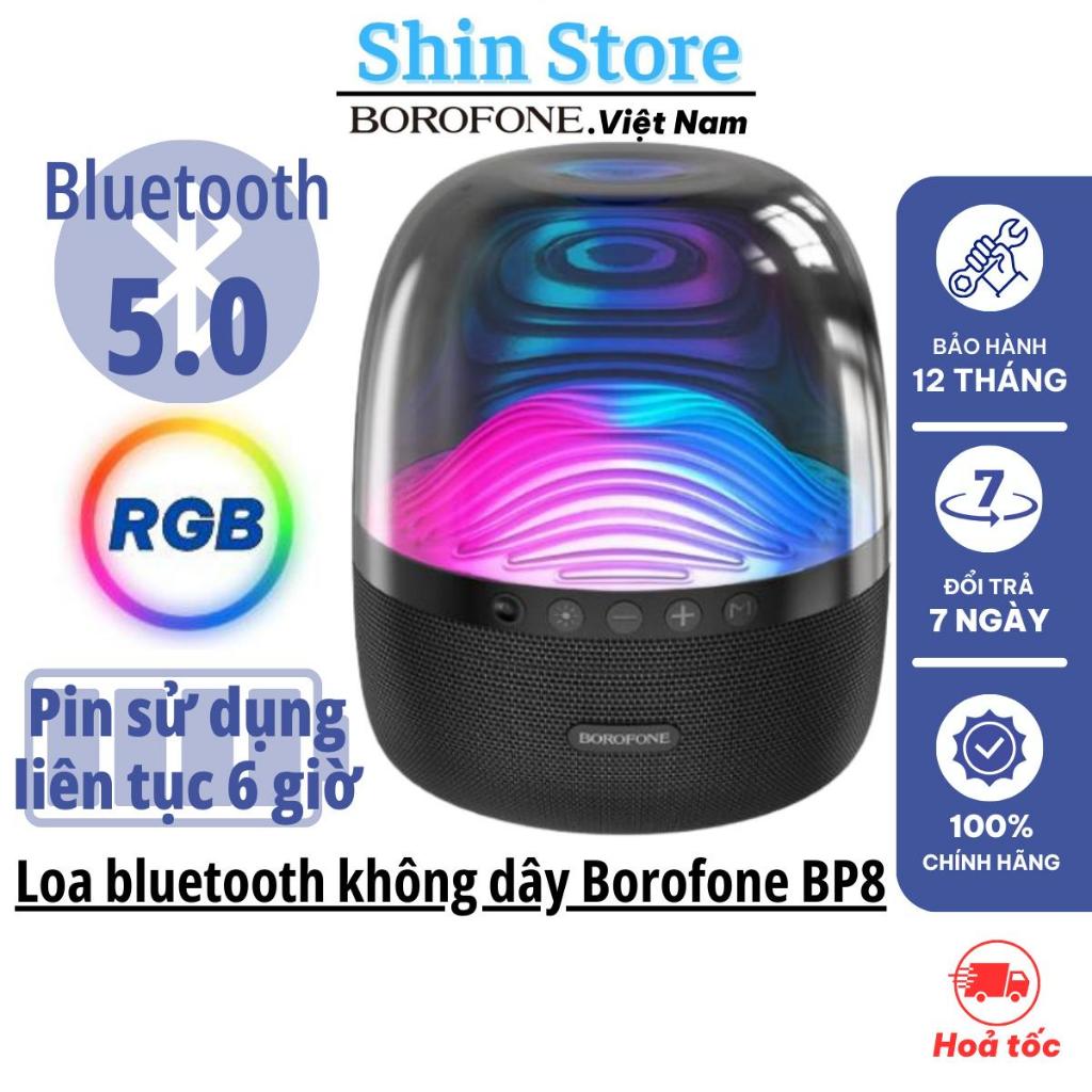 Loa Bluetooth 5.0 Borofone BP8, Loa không dây 15 hiệu ứng ánh sáng gợn sóng - SHINSTORE | Shopee ...