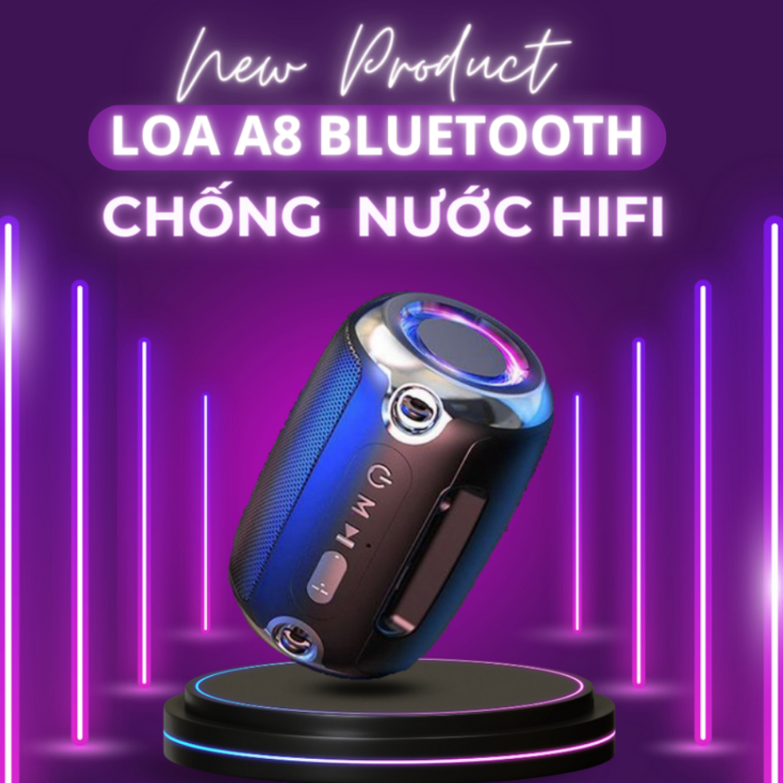 Loa Bluetooth A8 chống nước Hifi pin siêu trâu, bass căng, treble chuẩn ...