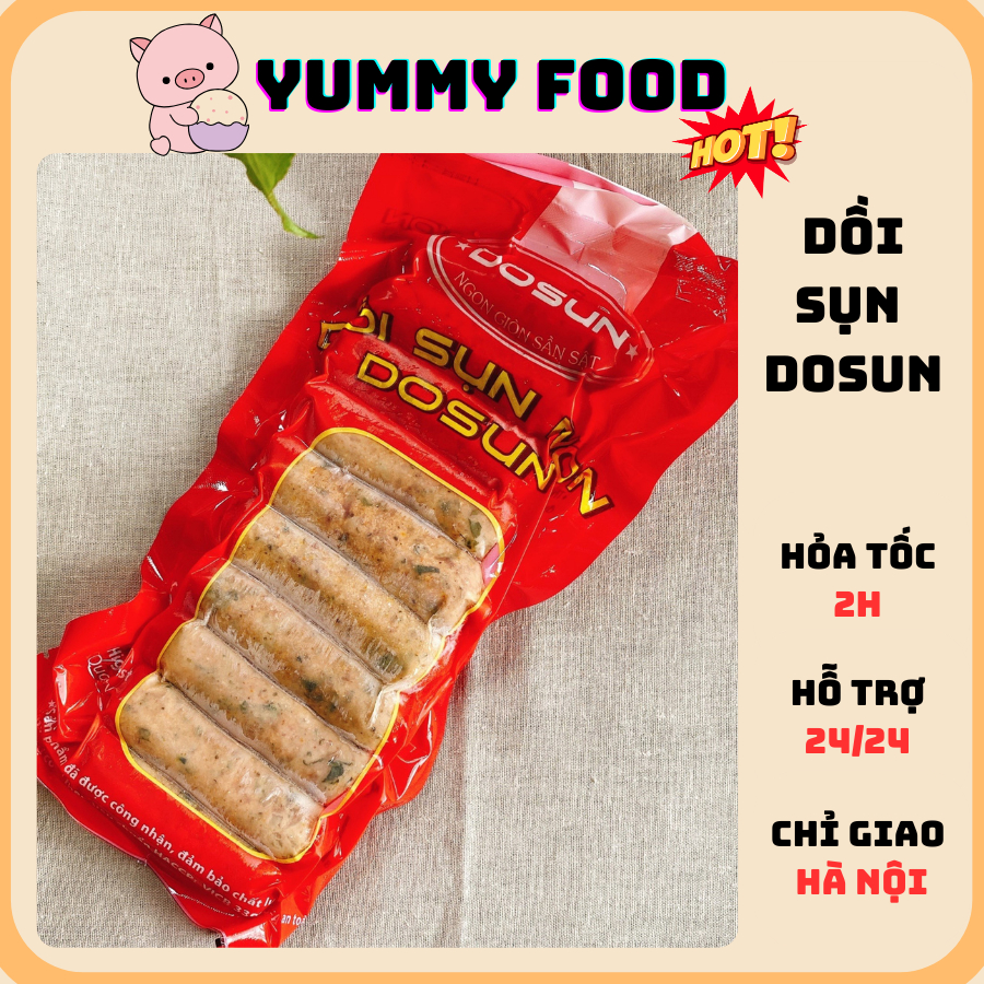 Dồi sụn hiệu Dosun chiên nướng cực thơm ngon, làm món nhậu, ăn vặt cực ...