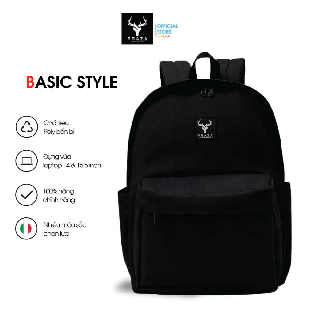 Balo Thời Trang BASIC Đựng Laptop 15.6 inch Trượt Nước Cao Cấp PRAZA ...