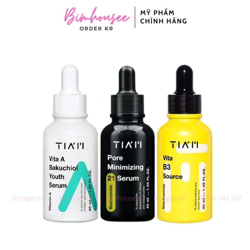 Tinh chất TIAM dưỡng trắng se lỗ chân lông Tiam Vita B3 Pore Minimizing ...