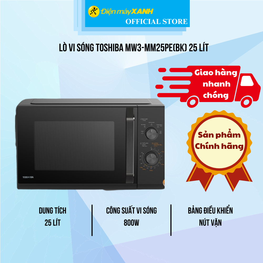 Lò vi sóng Toshiba MW3-MM25PE(BK) 25 lít | Shopee Việt Nam