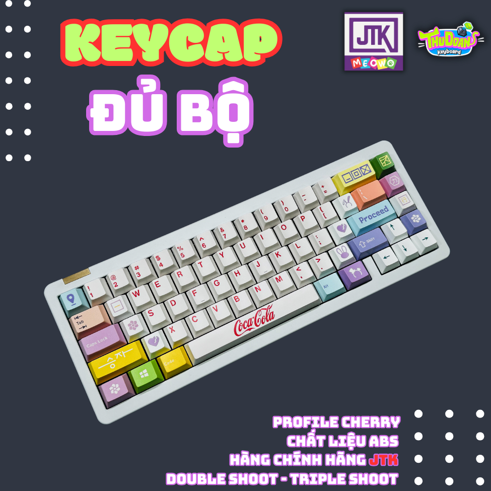Keycap JTK ĐỦ BỘ | Keycap mix color | Keycap custom | Double shoot và ...