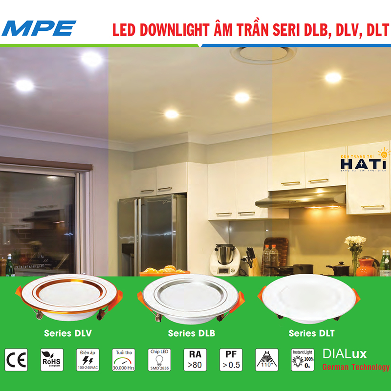 Đèn led downlight âm trần viền trắng, đen, bạc DLV - DLB - DLT 5W 7W 9W ...