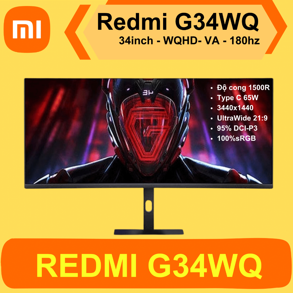 Màn hình cong Xiaomi Redmi 34 inch G34WQ (Bản Mới 2024) - Tốc độ làm ...