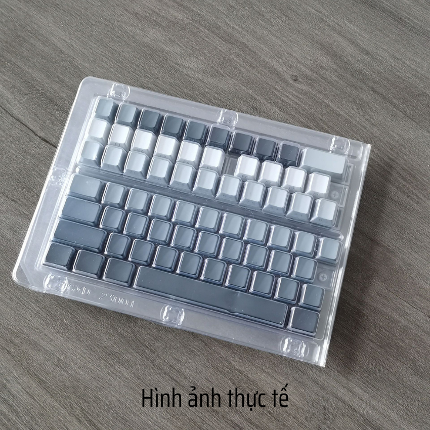 Bộ Keycap Polar Day xuyên led, Gradient, Keycap Ninja Side Print kí tự ...