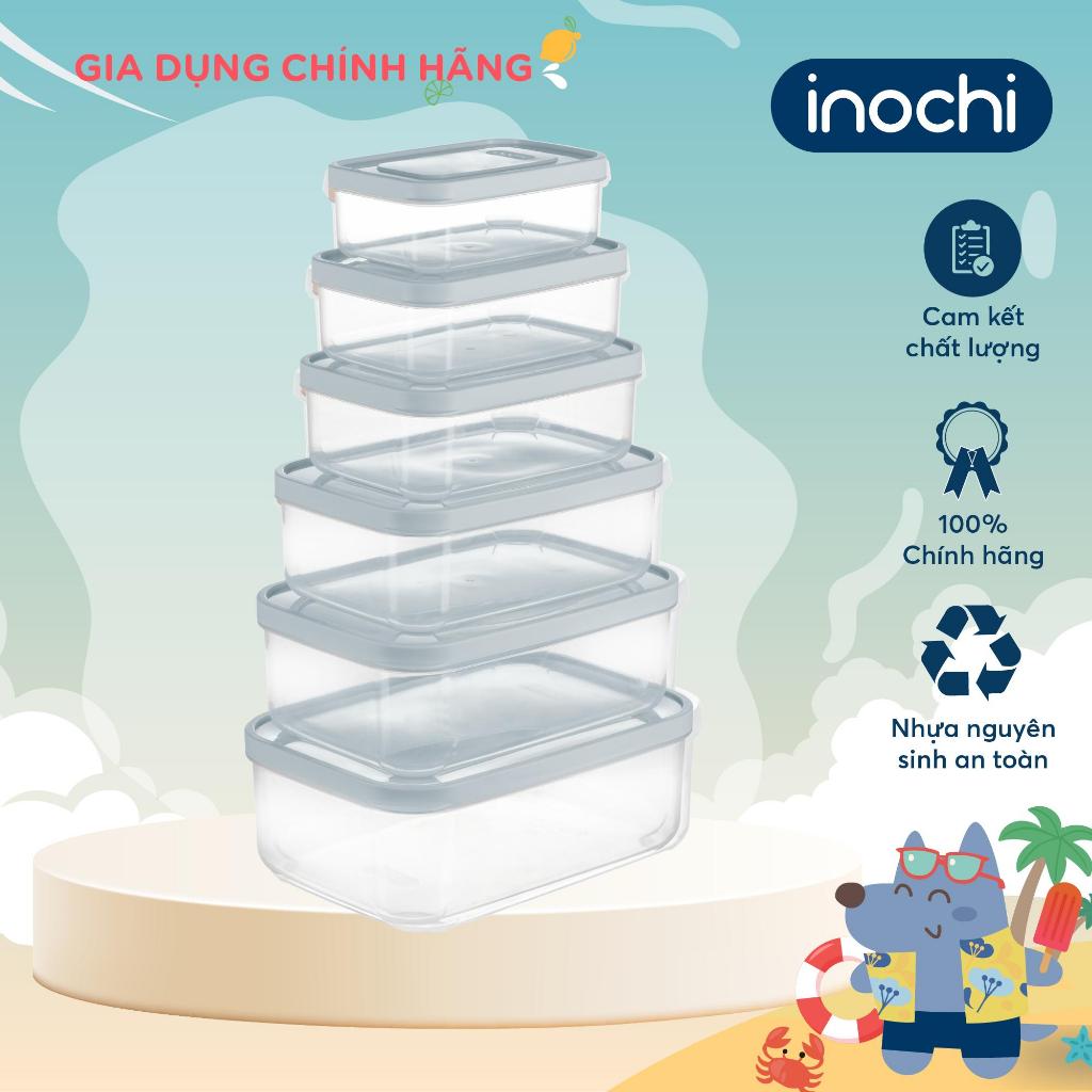 Bộ 6 Hộp Đựng Thực Phẩm Chữ Nhật Inochi: 500-750-1000-1500-2000-2500ml ...