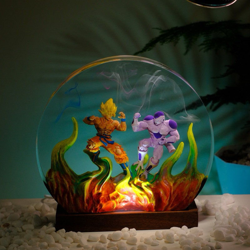 Tổng hợp Đèn gỗ nhựa Dragon ball.Lamp resin wood epoxy Dragon ball.Lamp ...