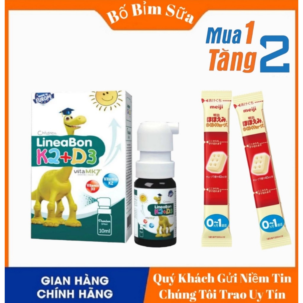 Lineabon Dạng Xịt Màu Xanh Bổ Sung Vitamin D3, K2 Giúp Hấp Thụ Canxi ...